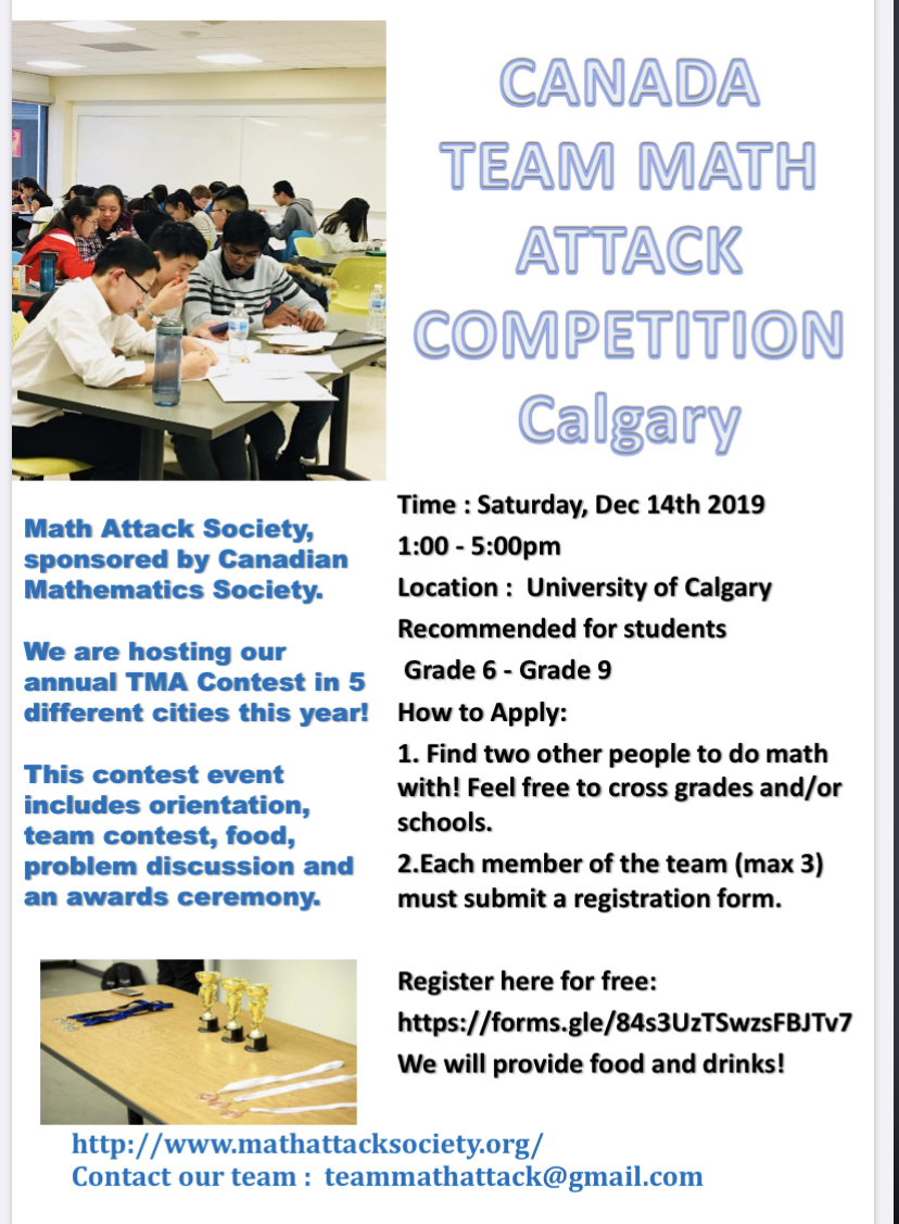 Team Math Attack Calgary – Math Attack Society